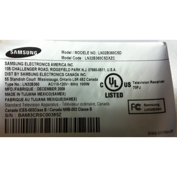 SAMSUNG Main/Input Board BN96-11408F, BN97-03889N, BN41-01181B ...