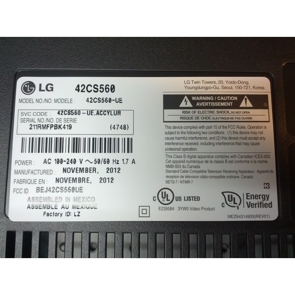 LG Key Controller + IR YWB8791301A, 0X1FC7, LW4500/LV2500/LK550 ...