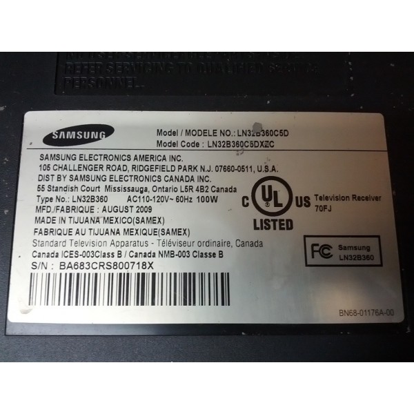SAMSUNG Carte d'alimentation BN44-00289B / LN32B360C5D - ALFA ELECTRONIQUE