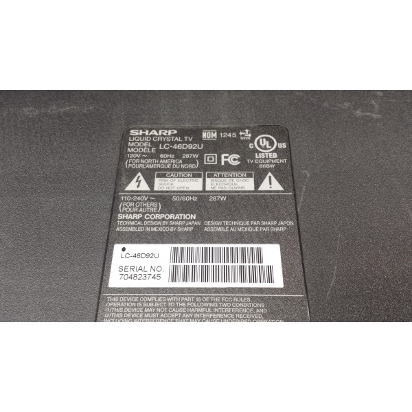 SHARP Set of Flat Cables M0327TP / LC-46D92U - ALFA ELECTRONIQUE